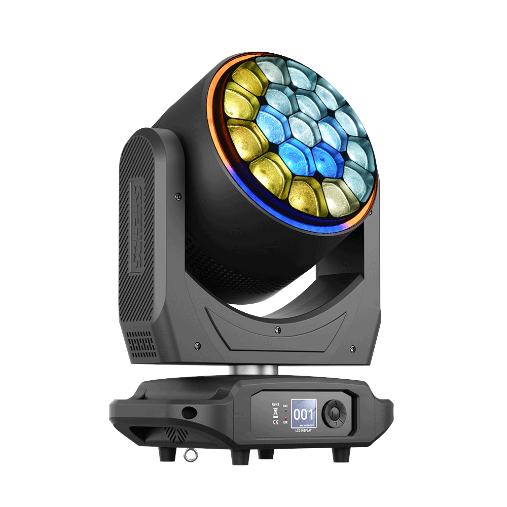 JMS WEBB LED Bees Eyes 19x40W - Ring Effect Zoom&Beam&Wash RGBW 4in1 L ...